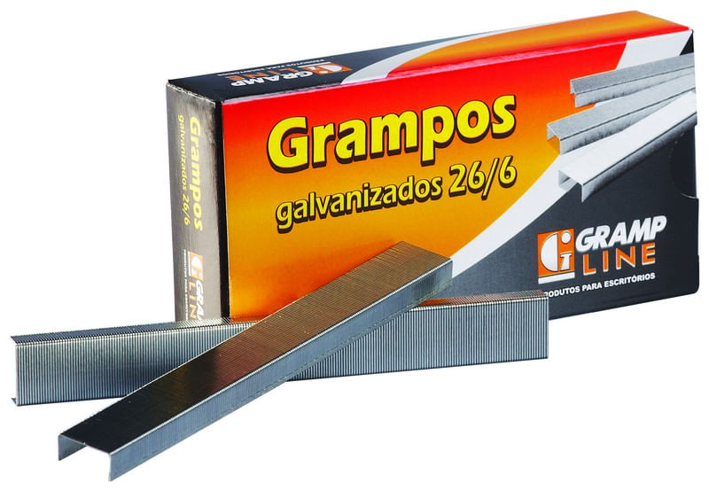 Grampo Galvanizado 26/06 Para Grampeador - Caixa C/ 1000 Grampos ...